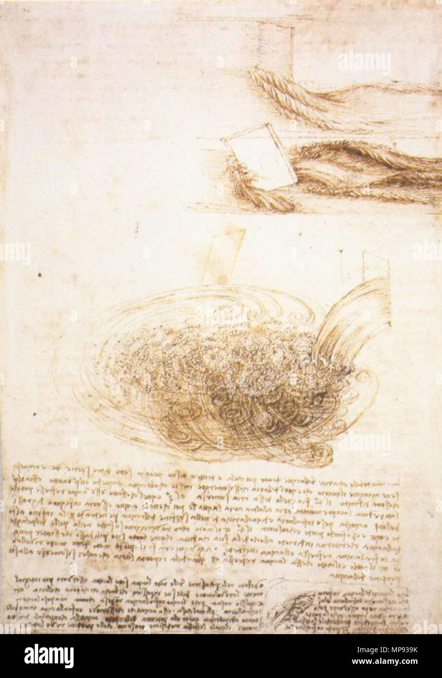 English: Studies of water between 1509 and 1511. 804 Leonardo da vinci ...