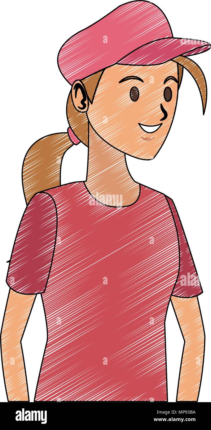 Young woman cartoon scribble Stock Vector Image & Art - Alamy