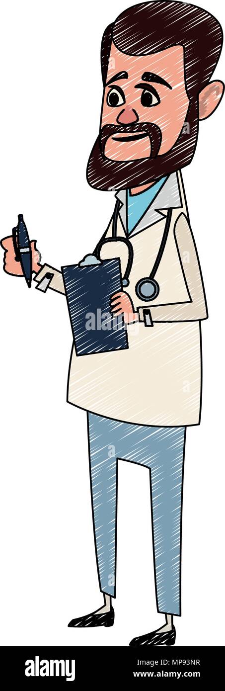 Cute doctor cartoon scribble Stock Vector Image & Art - Alamy