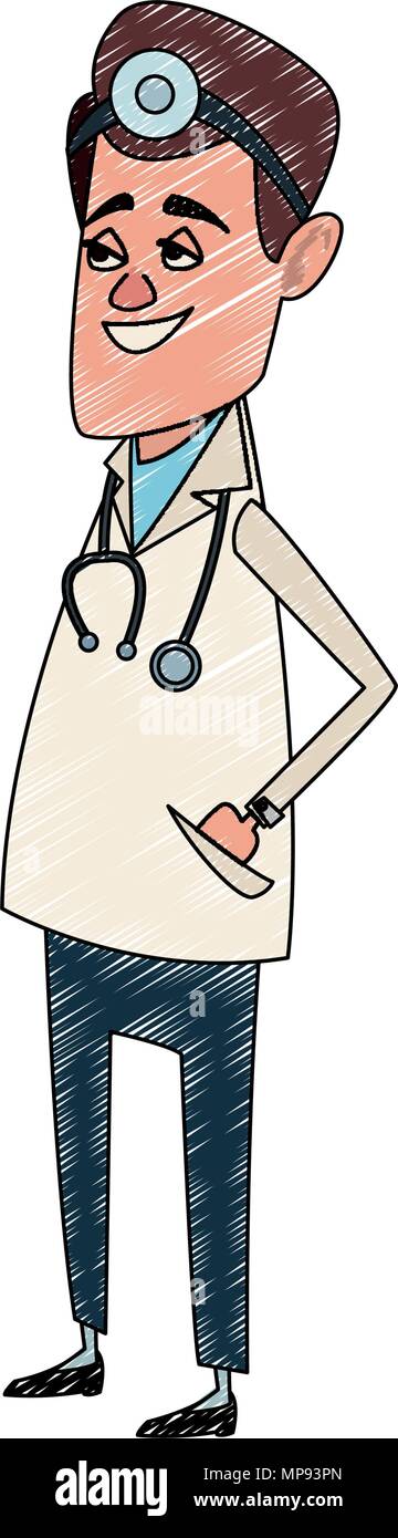 Cute doctor cartoon scribble Stock Vector Image & Art - Alamy