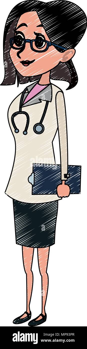 Cute doctor cartoon scribble Stock Vector Image & Art - Alamy