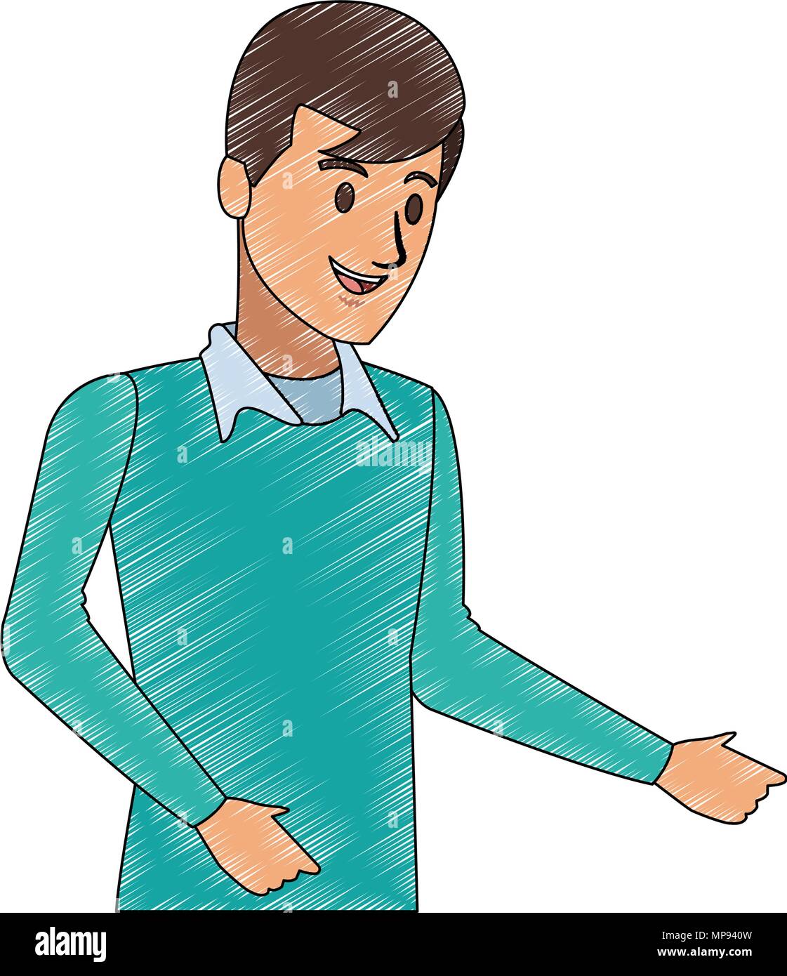 Young man cartoon scribble Stock Vector Image & Art - Alamy