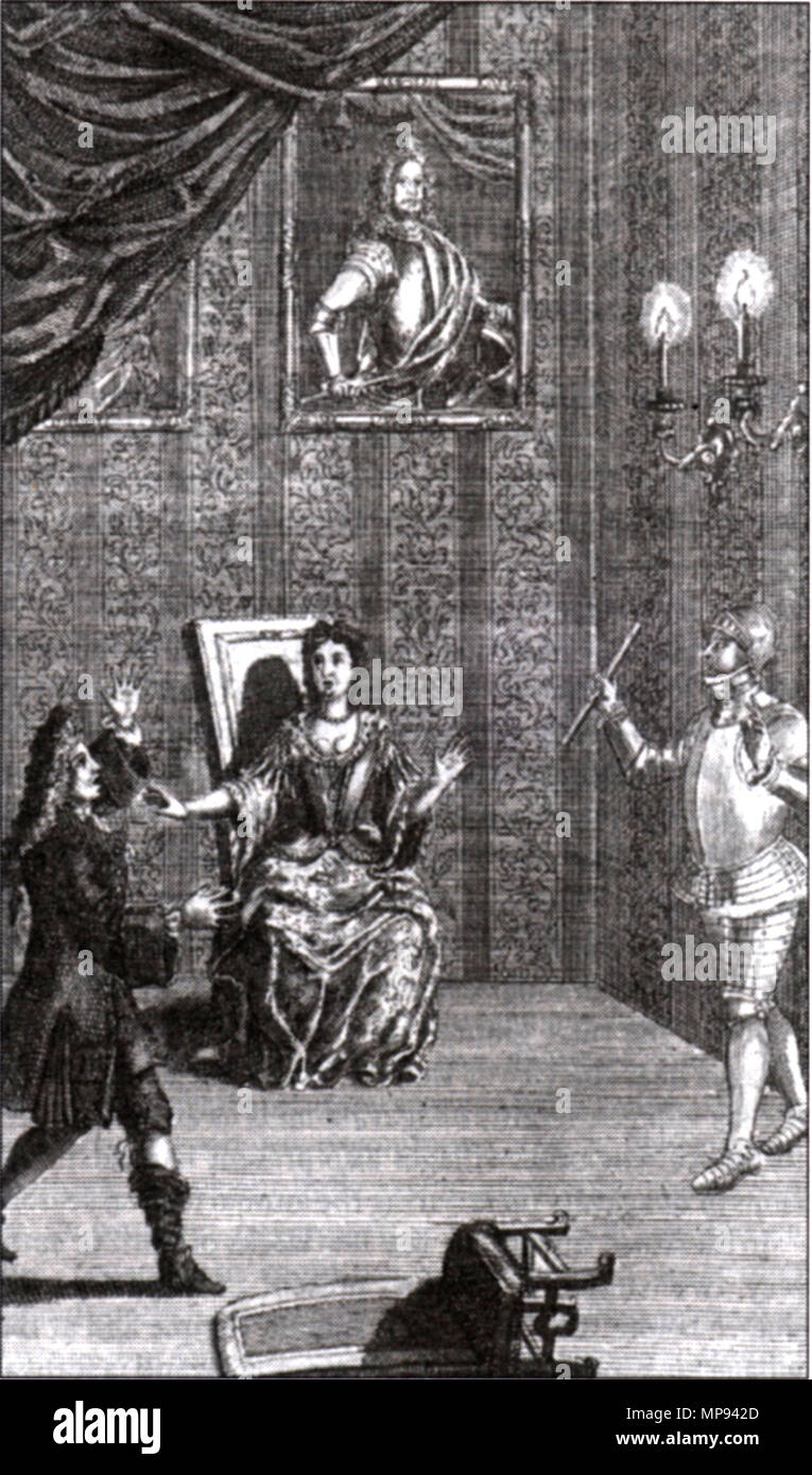 . 17th century English actor Thomas Betterton in a scene from William ...