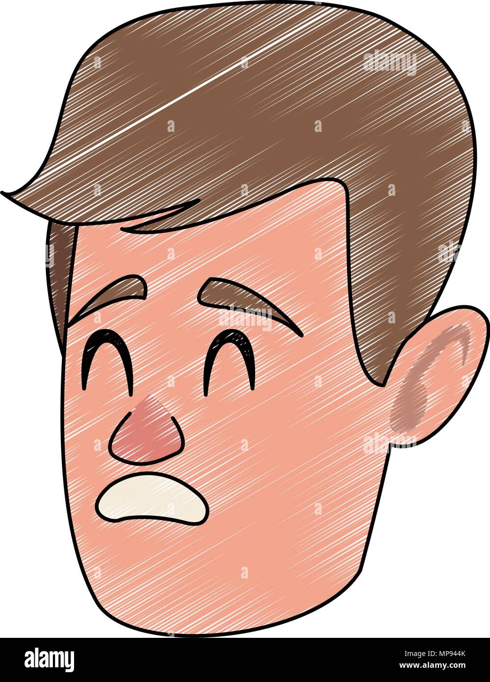 Man face cartoon scribble Stock Vector Image & Art - Alamy