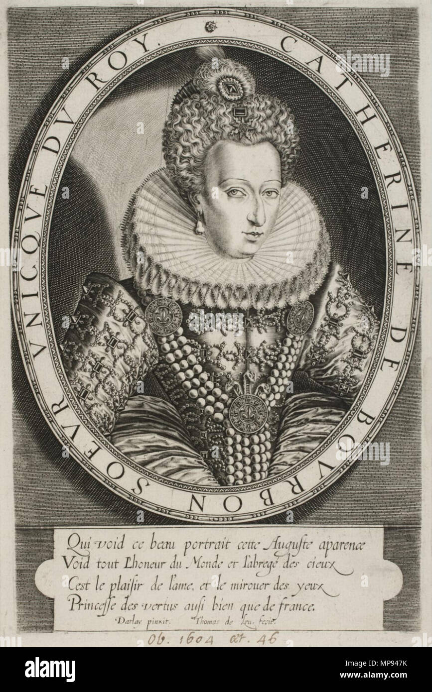 Portrait of Catherine de Bourbon (1559-1604) late 16th century - early ...