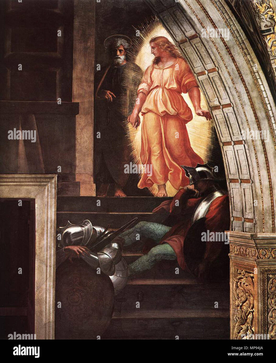 English: The Liberation of St Peter (detail) 1514. 809 Liberazione di ...
