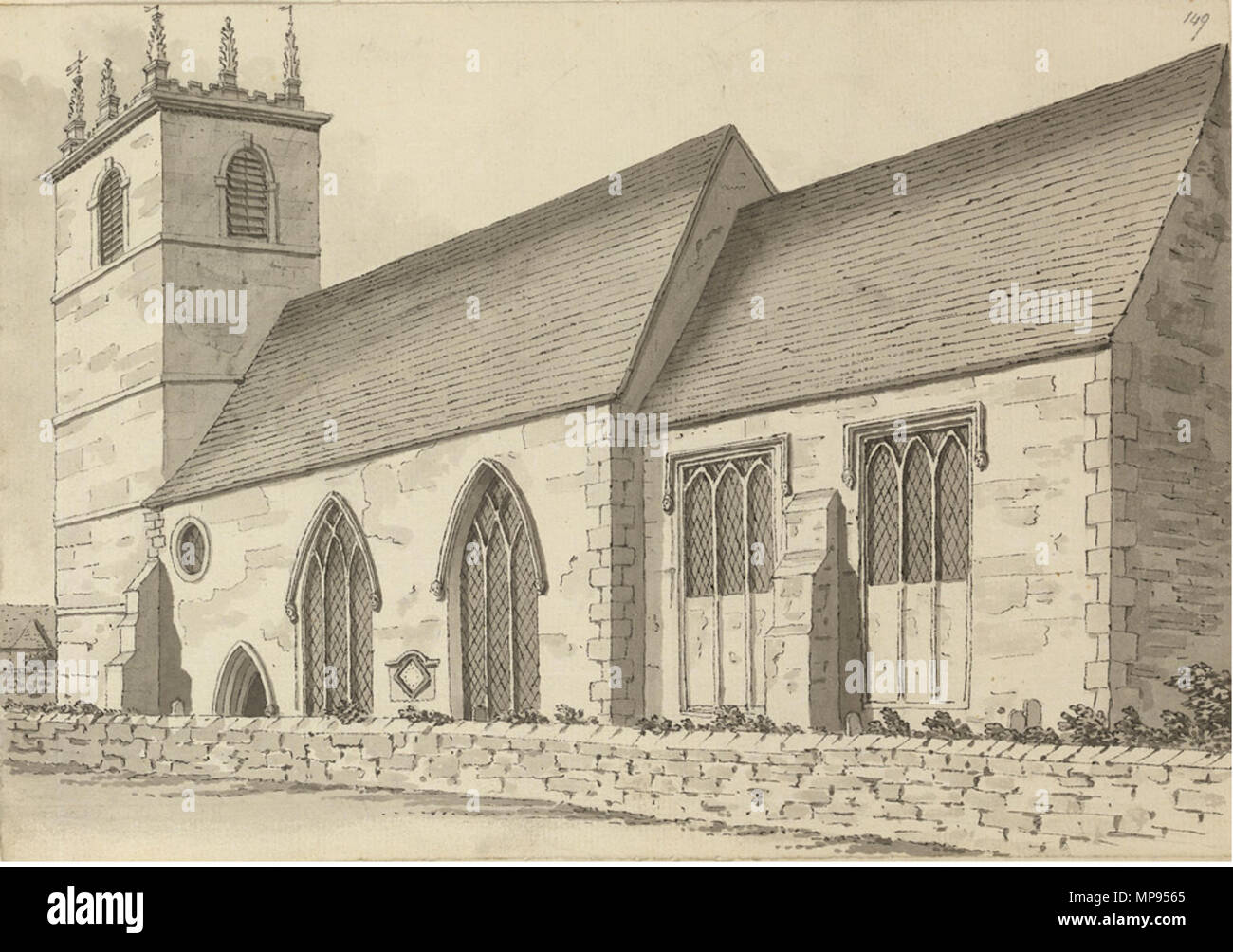 . English: St Martin's church, Lincoln, about 1784, by Samuel ...