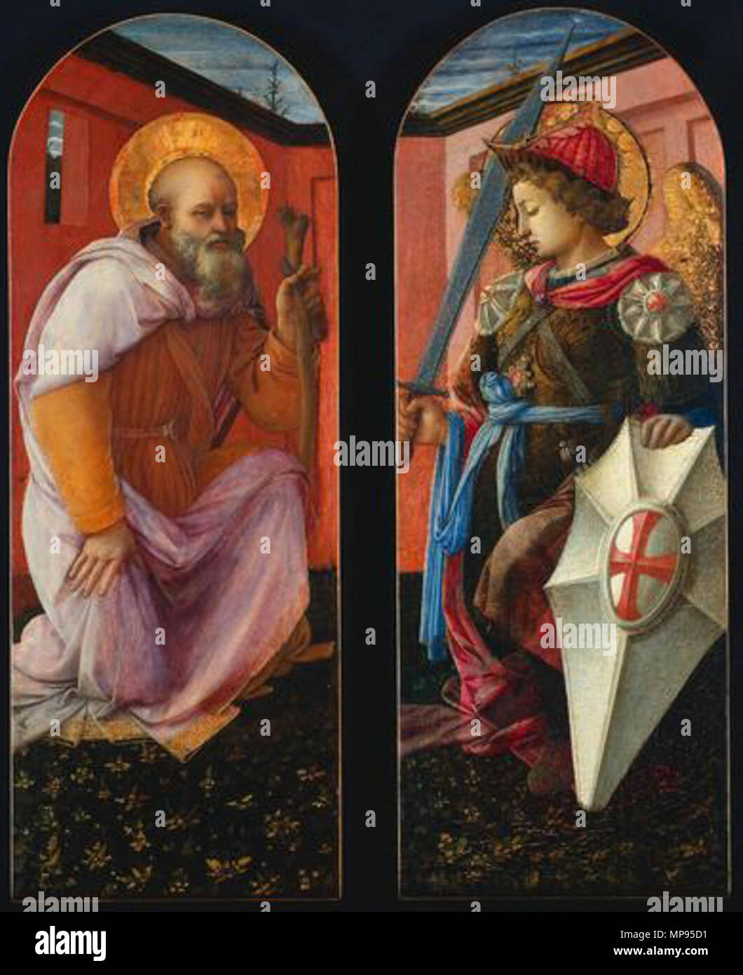 Saint Anthony Abbot and the Archangel Michael. Sant'Antonio Abate; San ...