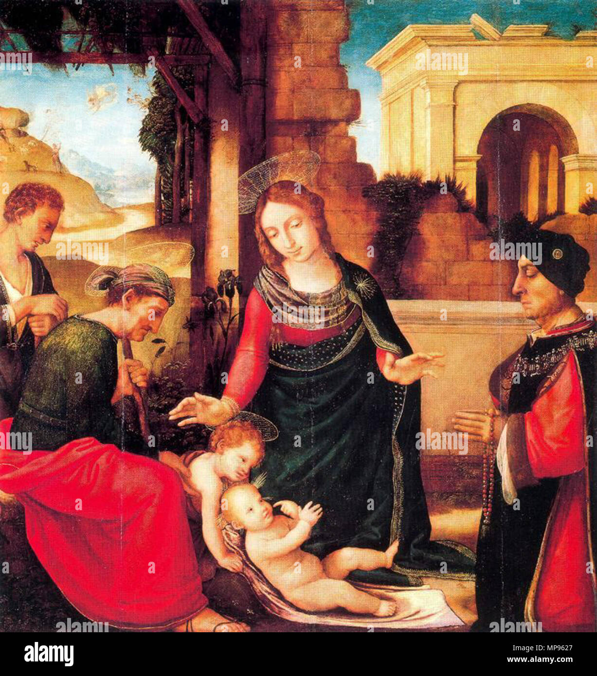 . Nativity with Donators. primer cuarto siglo XVI. Hernando de los ...