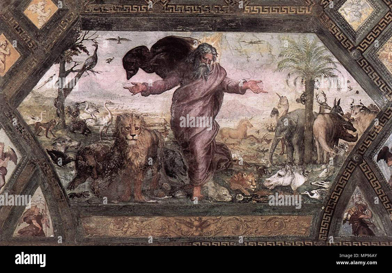 The Creation of the Animals 1518-19. 817 Loggia di raffaello 02 Stock ...