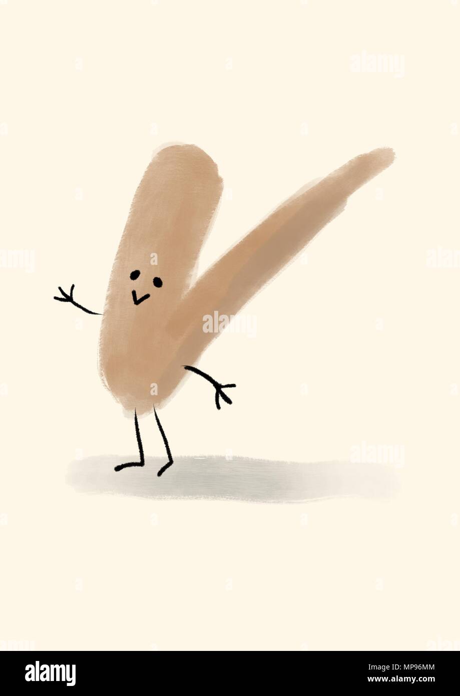 a cute anthropomorphic chicken wing creature ideal for use on webpages ...