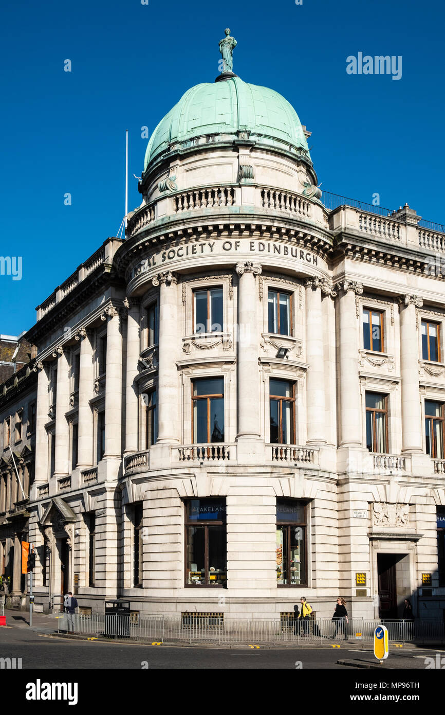 View of The Royal Society of Edinburgh building on George Street, In ...
