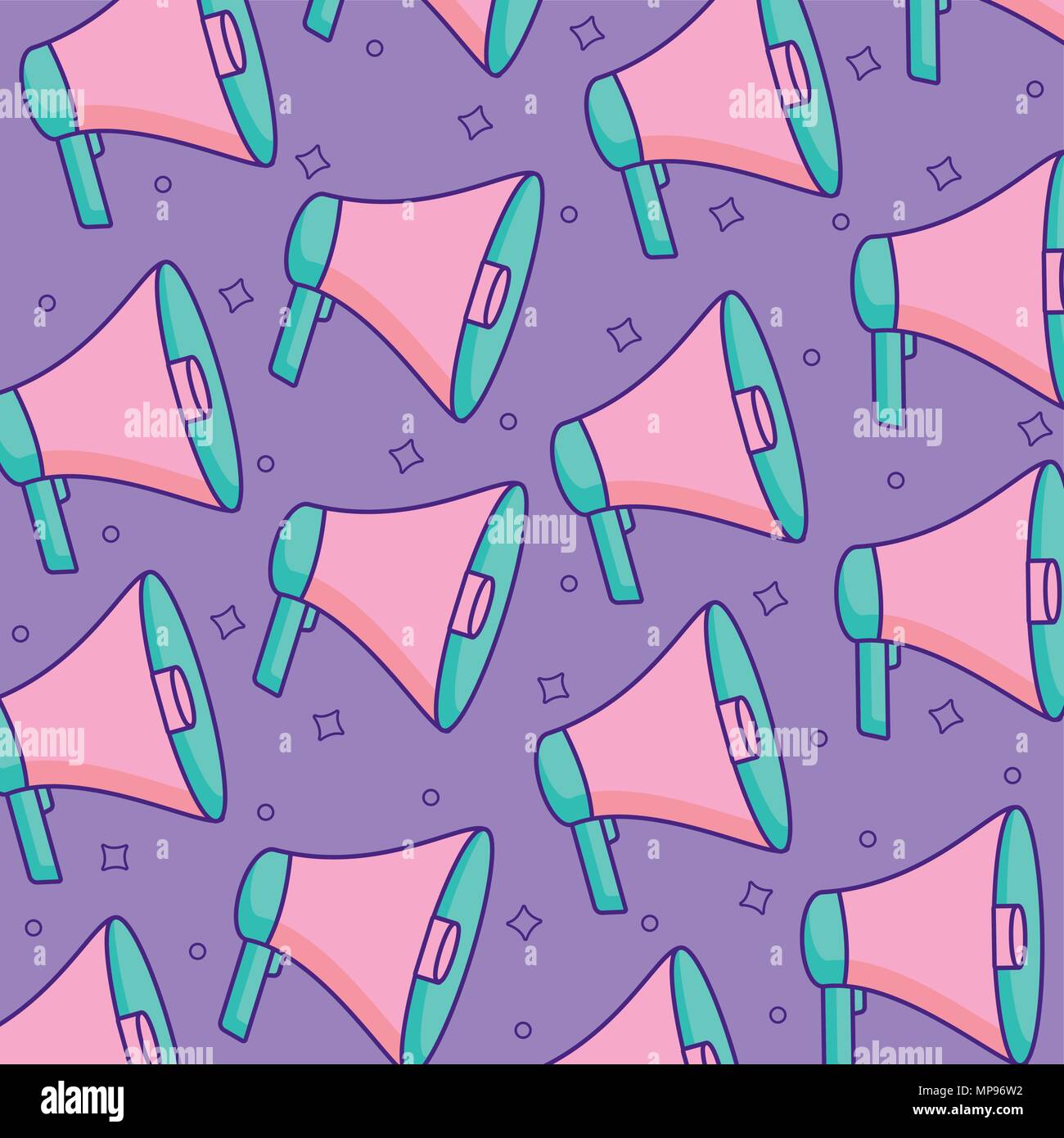 background of Megaphone pattern, vector illustration Stock Vector Image ...