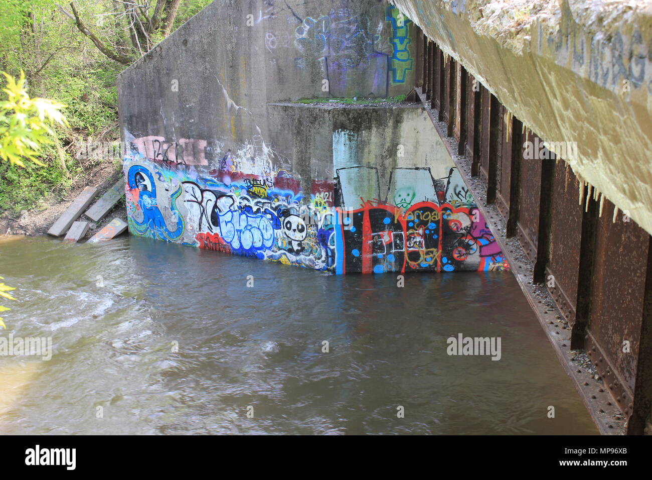 Glimpse of the Graffiti Bridge in Chicago, Illinois Stock Photo - Alamy