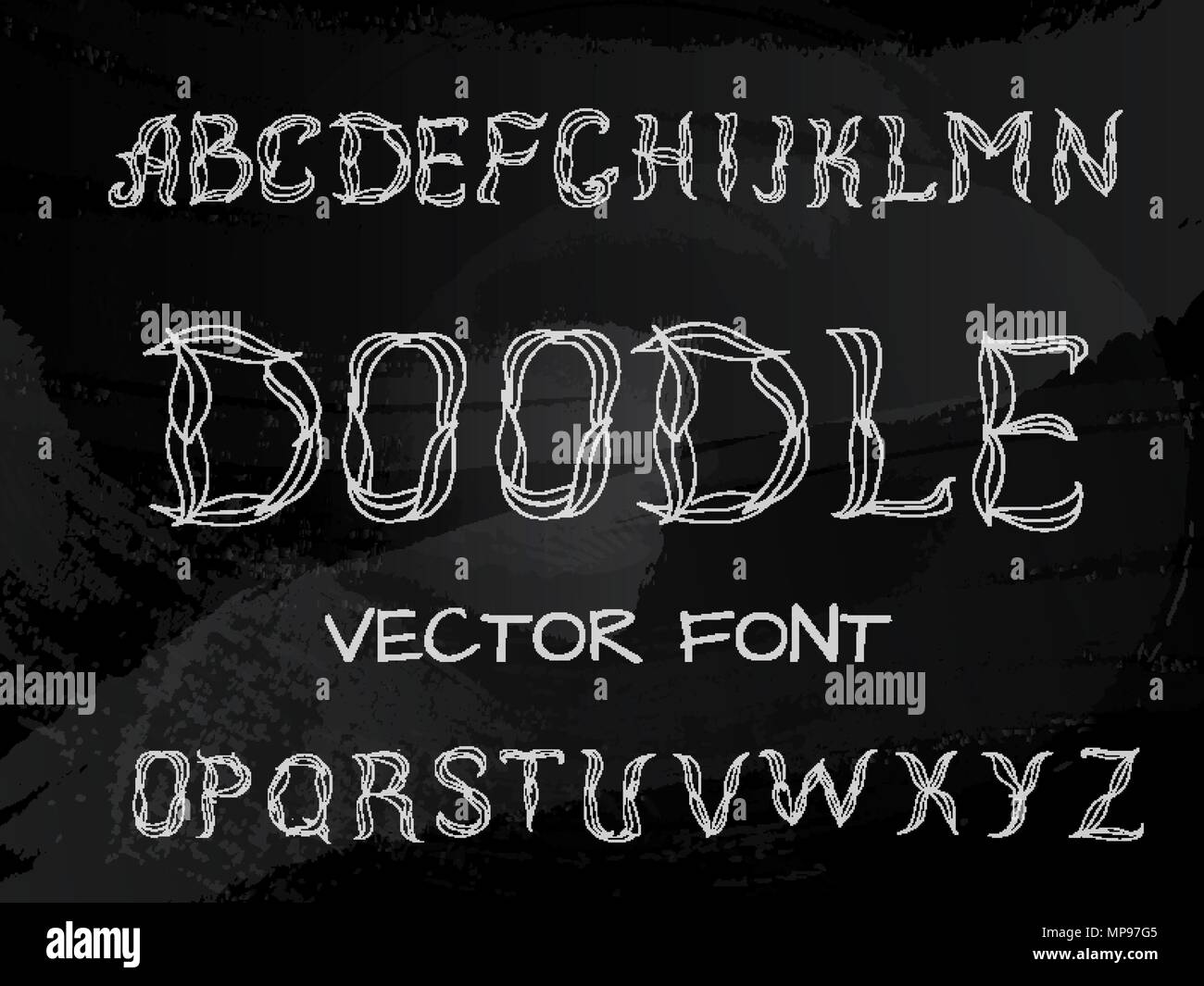 Doodle hand drawing kid Black and White Stock Photos & Images - Alamy