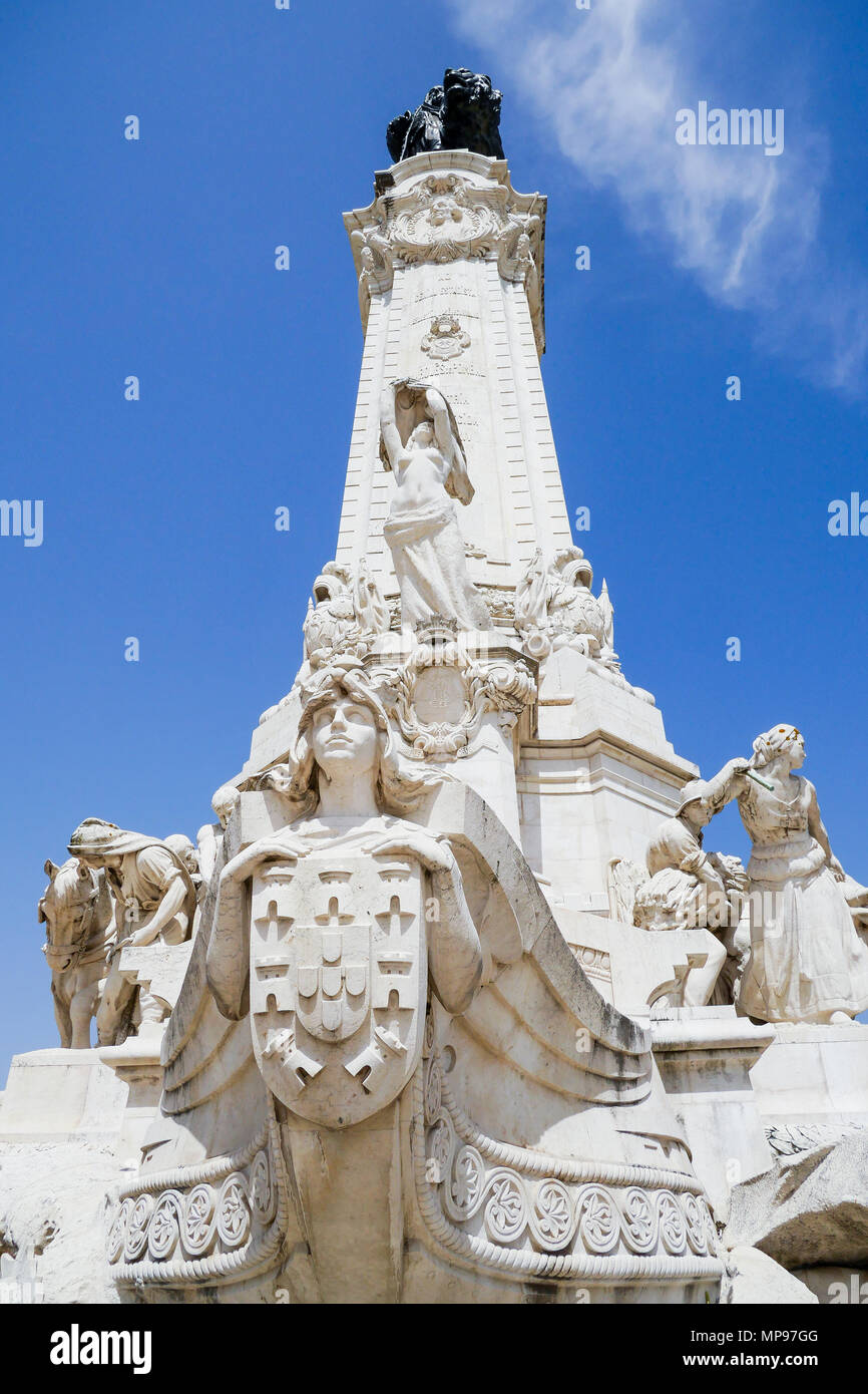 Marques de Pombal monument, Lisbon, Portugal Stock Photo - Alamy