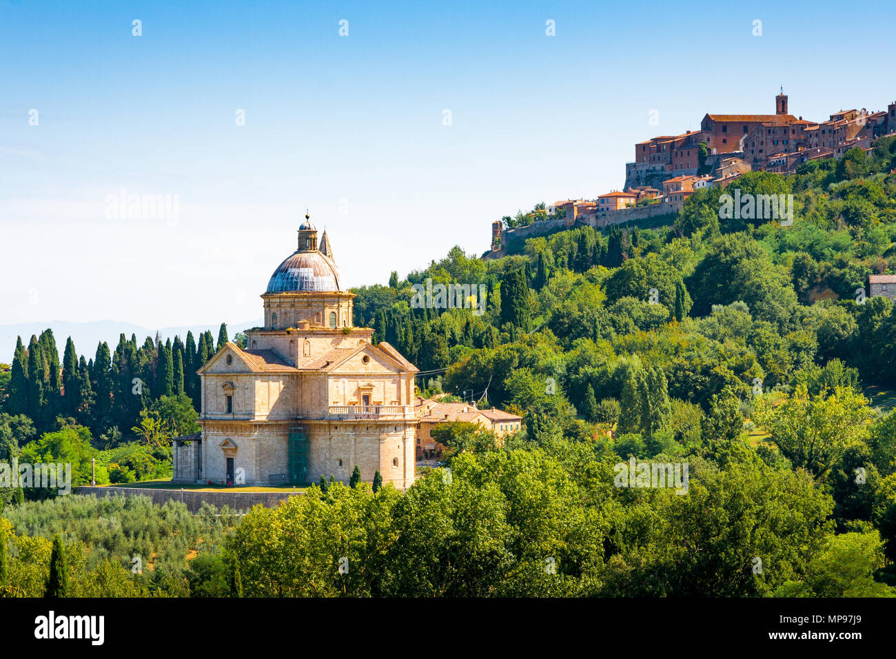 San Biagio is a Renaissance Greek cross central plan church outside ...