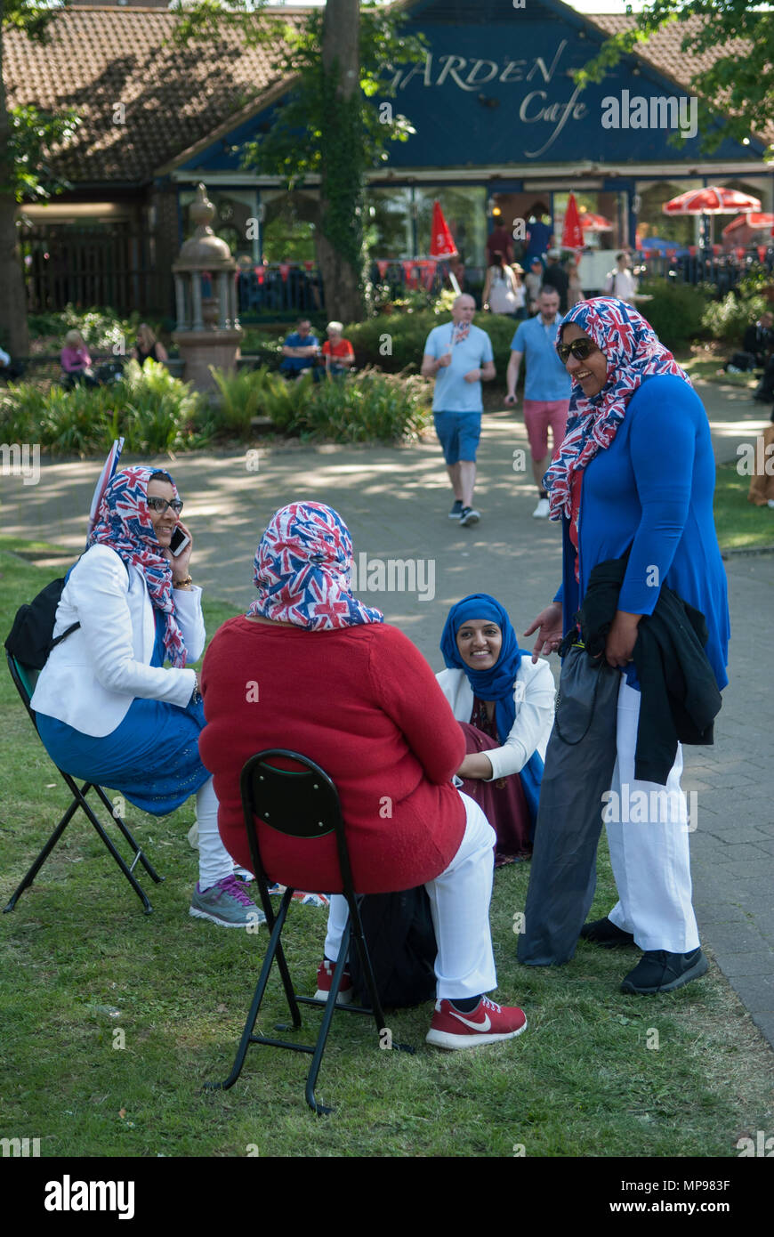 British Muslims With British Flag High Resolution Stock Photography and ...