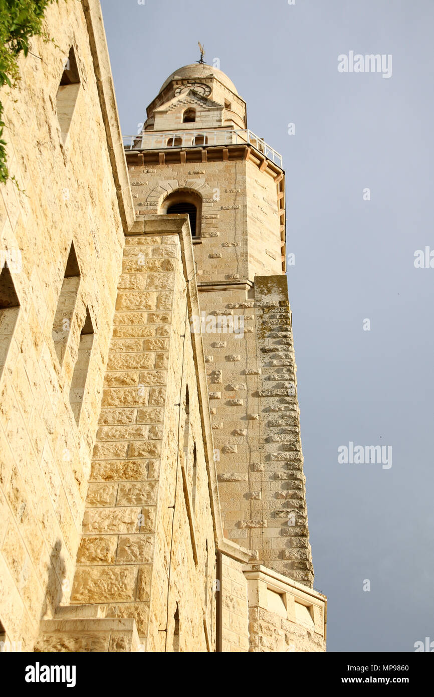 Jerusalem, Israel - May 16, 2018: View of the Dormitio Abbey on Mount ...