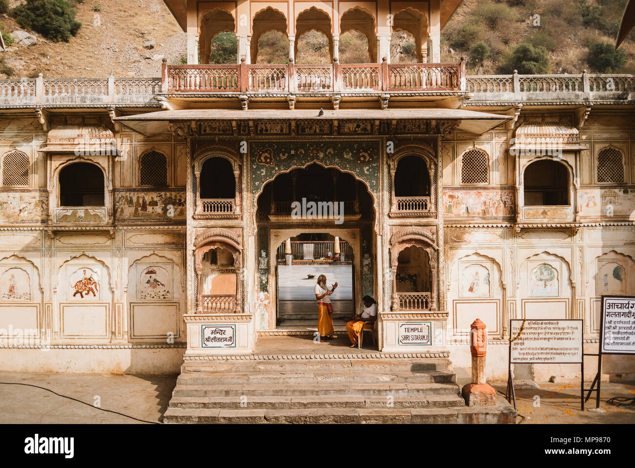 Visiting Galta Ji, The Monkey Temple in Jaipur, India Stock Photo - Alamy