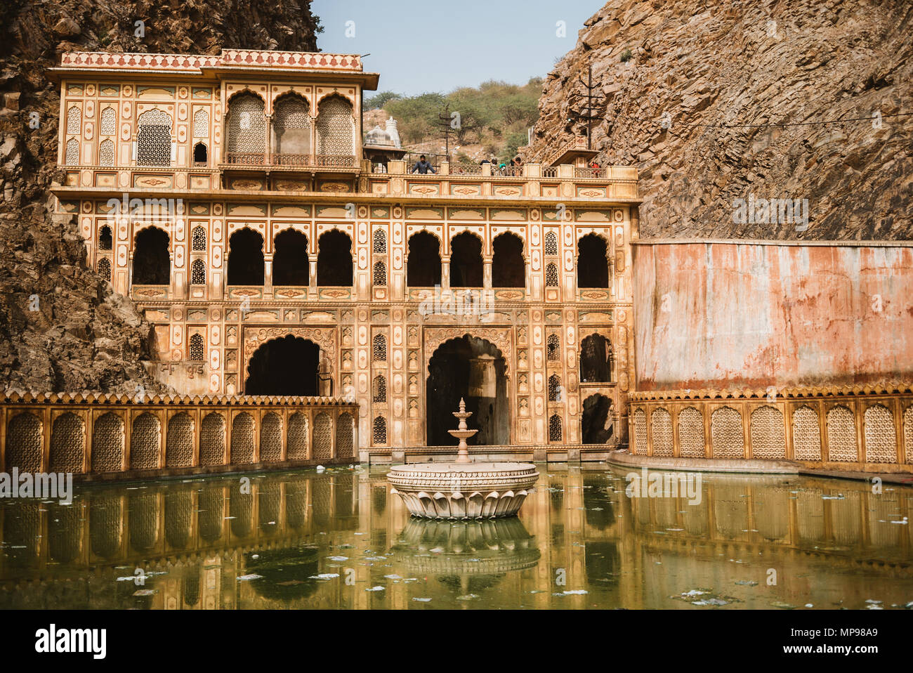 Visiting Galta Ji, The Monkey Temple in Jaipur, India Stock Photo - Alamy