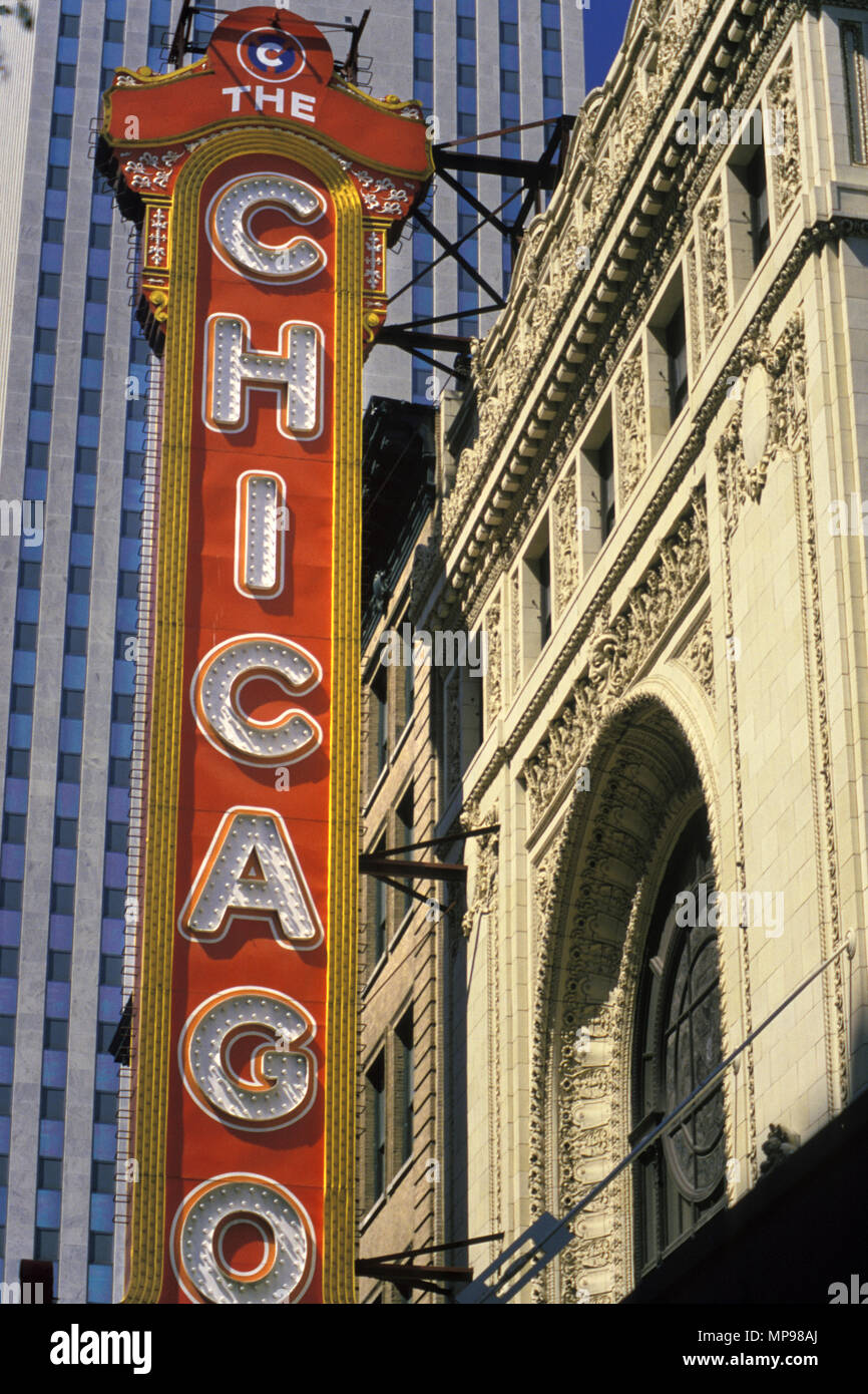 1988 HISTORICAL CHICAGO THEATER CENTER SIGN MARQUEE PAGE BROTHERS ...