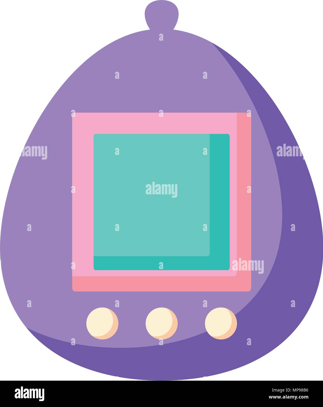 tamagotchi icon over white background, vector illustration Stock Vector ...