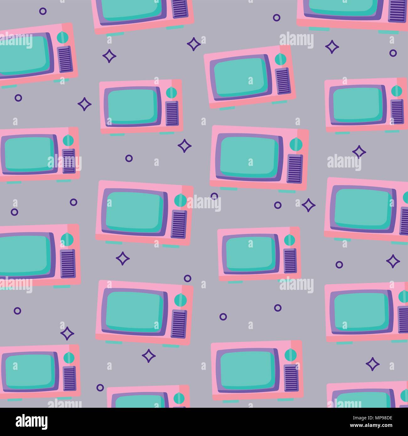 background of retro television pattern, vector illustration Stock ...