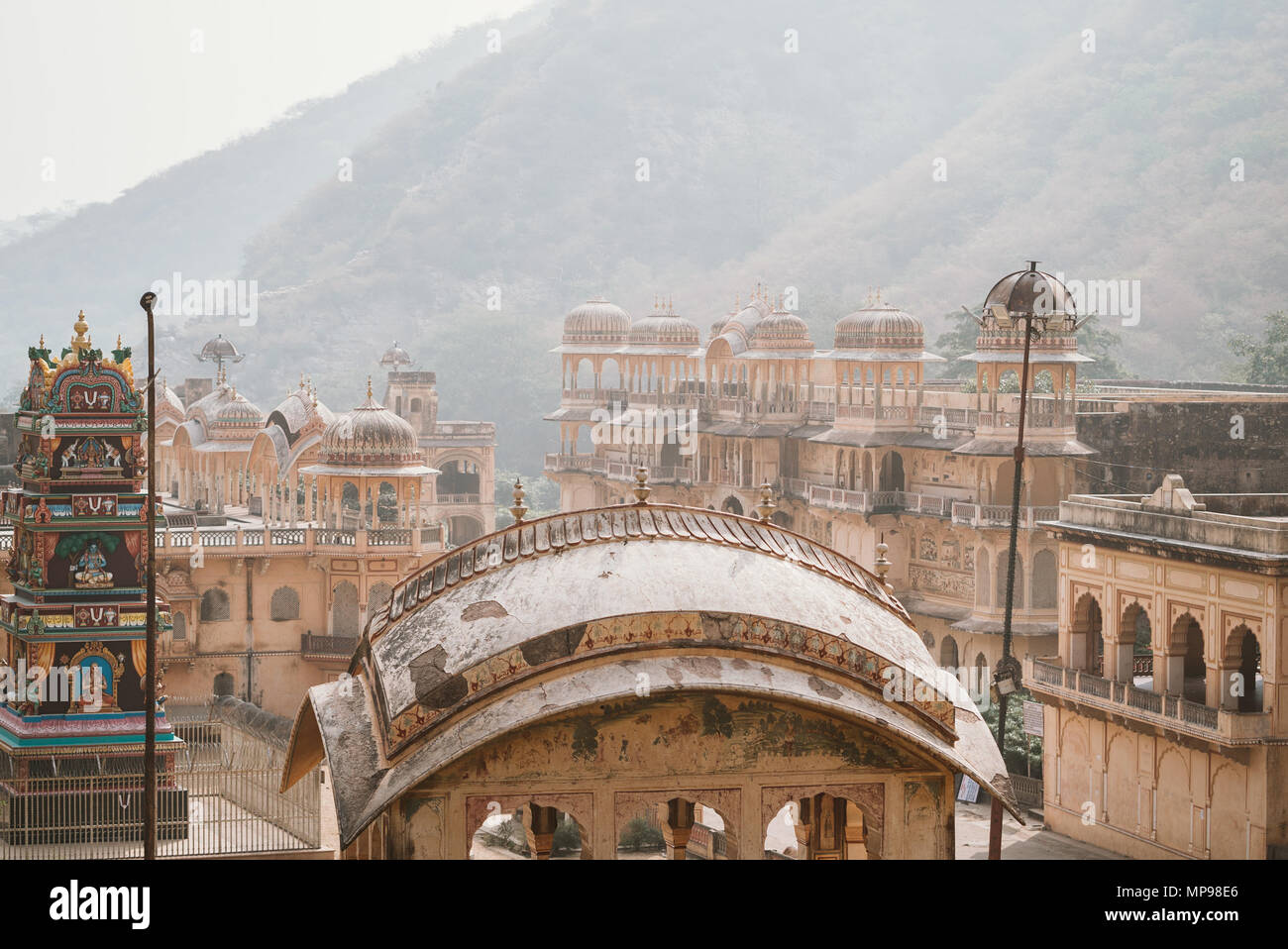 Visiting Galta Ji, The Monkey Temple in Jaipur, India Stock Photo - Alamy