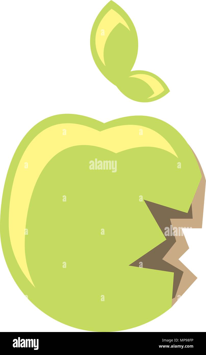 bitten apple icon over white background, vector illustration Stock ...