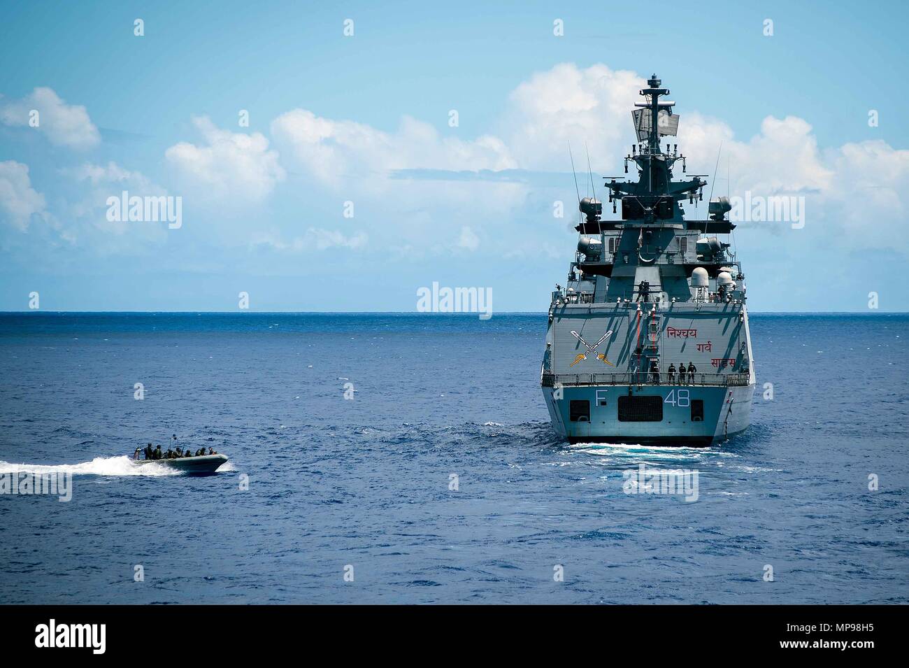 The Indian Navy Shivalik-class stealth multi-role frigate INS Satpura ...