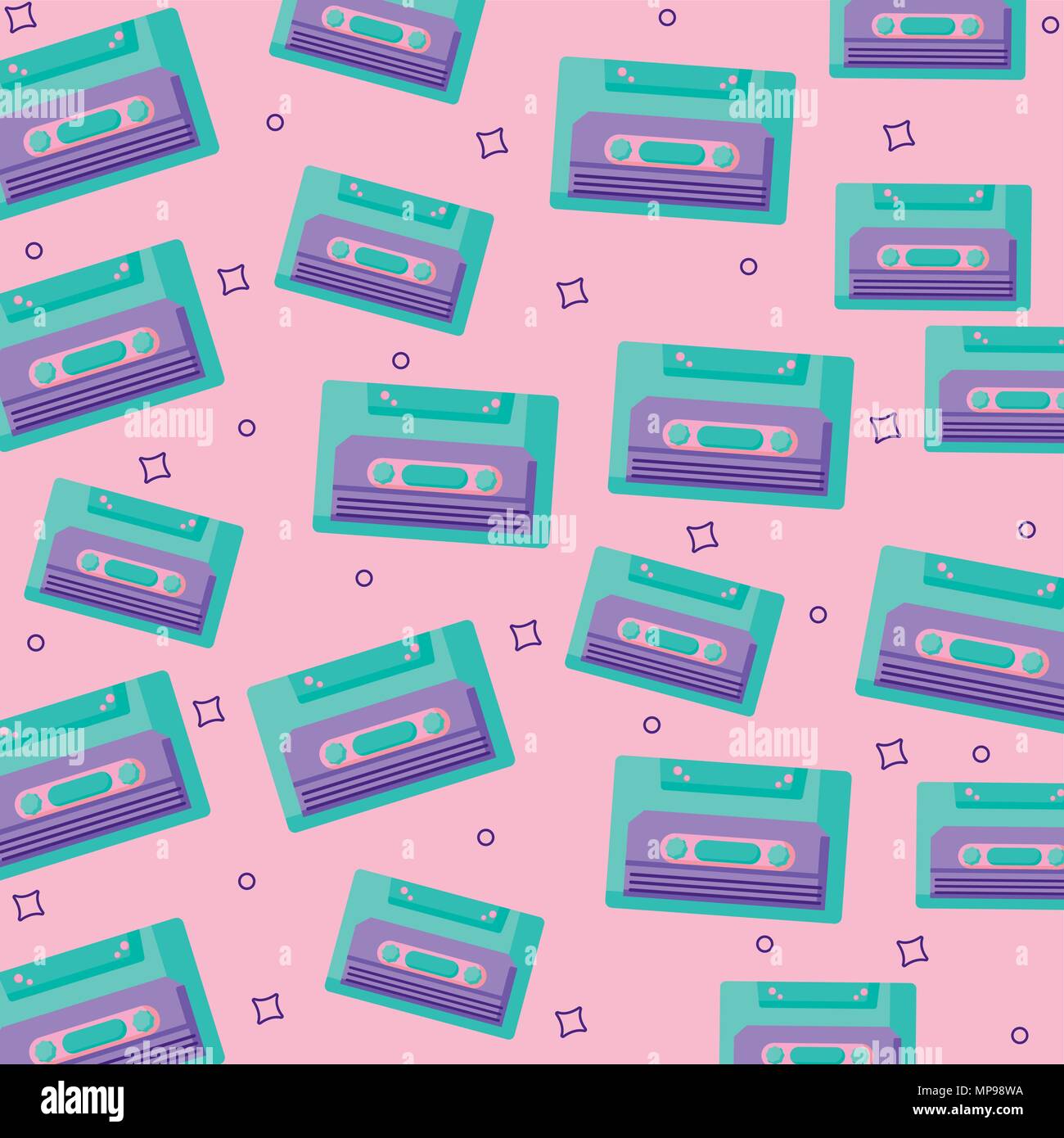 background of Cassette pattern, vector illustration Stock Vector Image ...