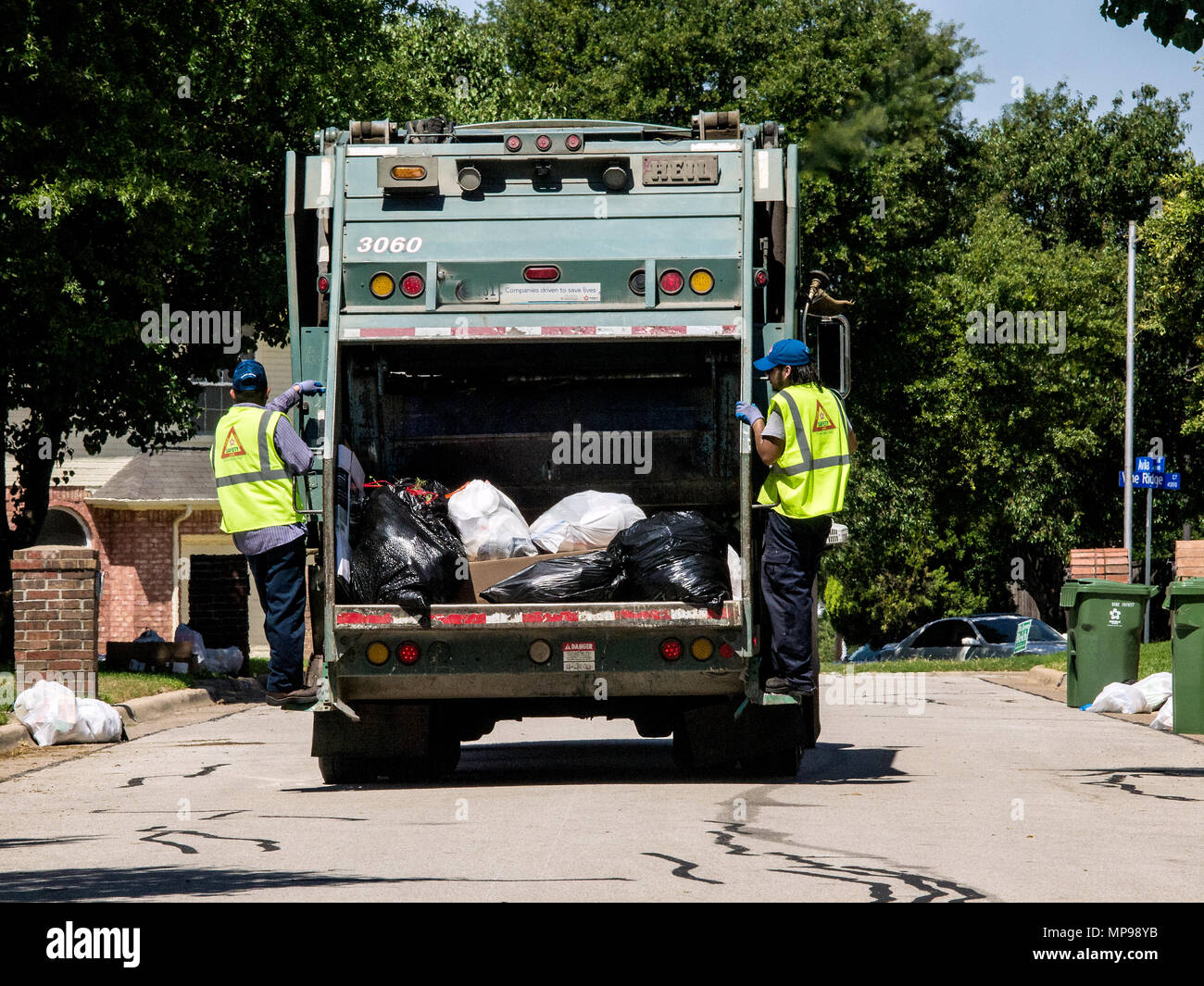 Curb side trash collection for the landfill, then the recycle bin for ...