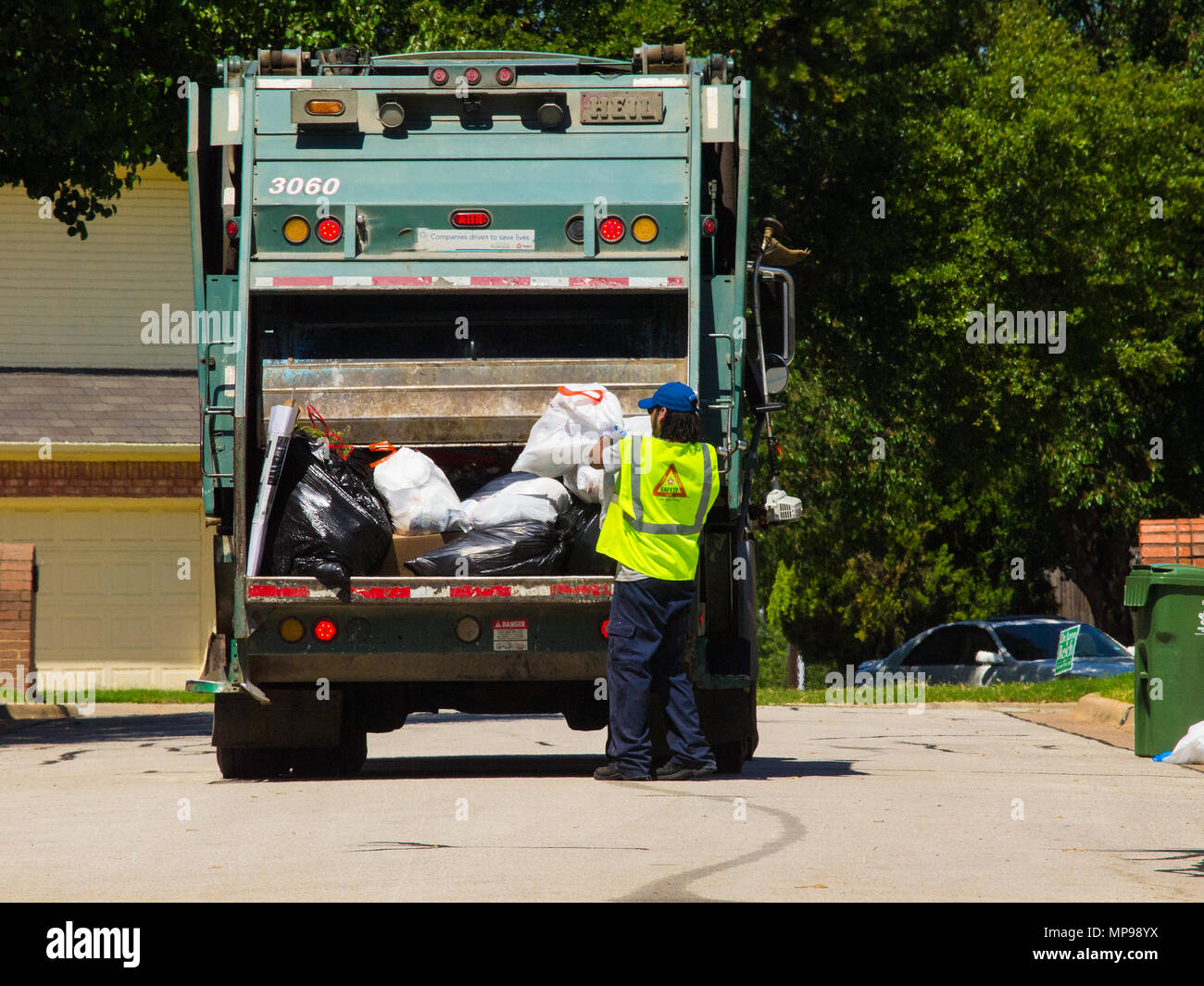 Curb side trash collection for the landfill, then the recycle bin for ...