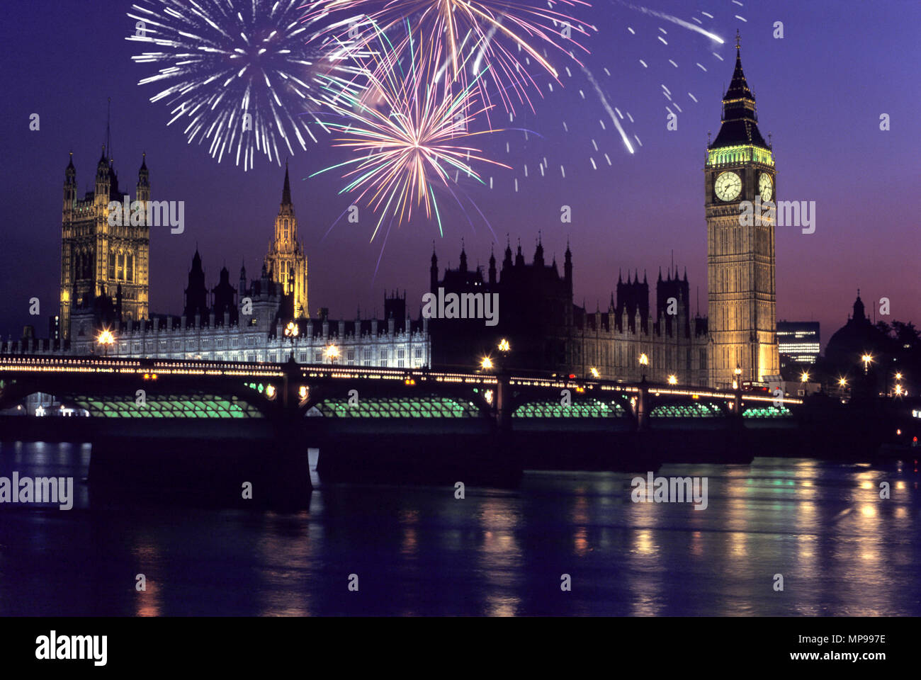 1988 HISTORICAL HOUSES OF PARLIAMENT WESTMINSTER BRIDGE RIVER THAMES ...