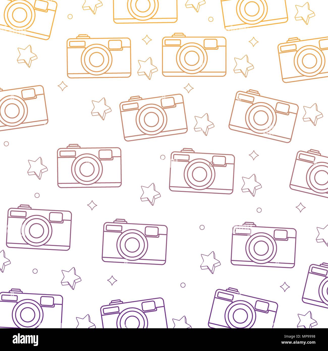 background of photographic cameras pattern, vector illustration Stock ...