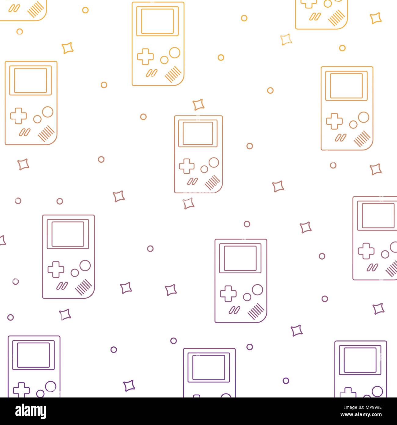 background of portable videogame pattern, vector illustration Stock ...