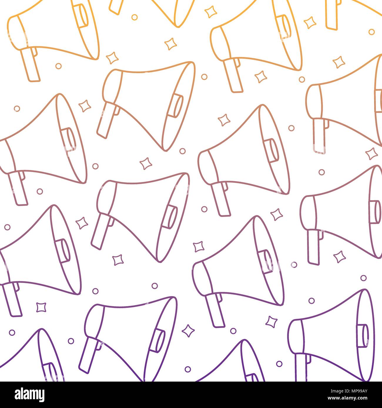 background of Megaphone pattern, vector illustration Stock Vector Image ...