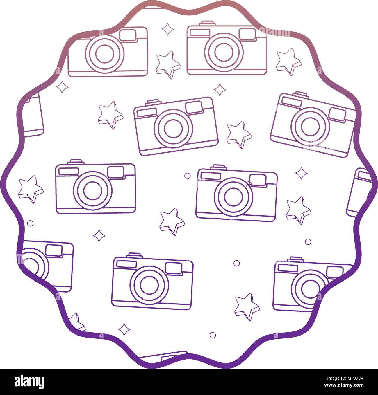with photographic camera pattern over white background, vector ...