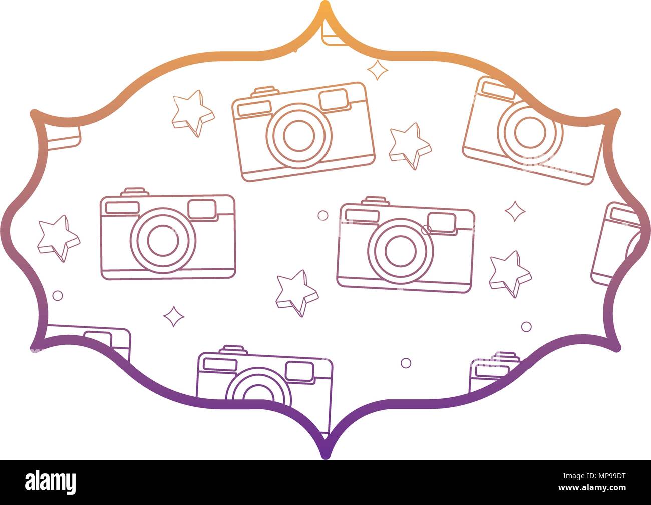 with photographic camera pattern over white background, vector ...