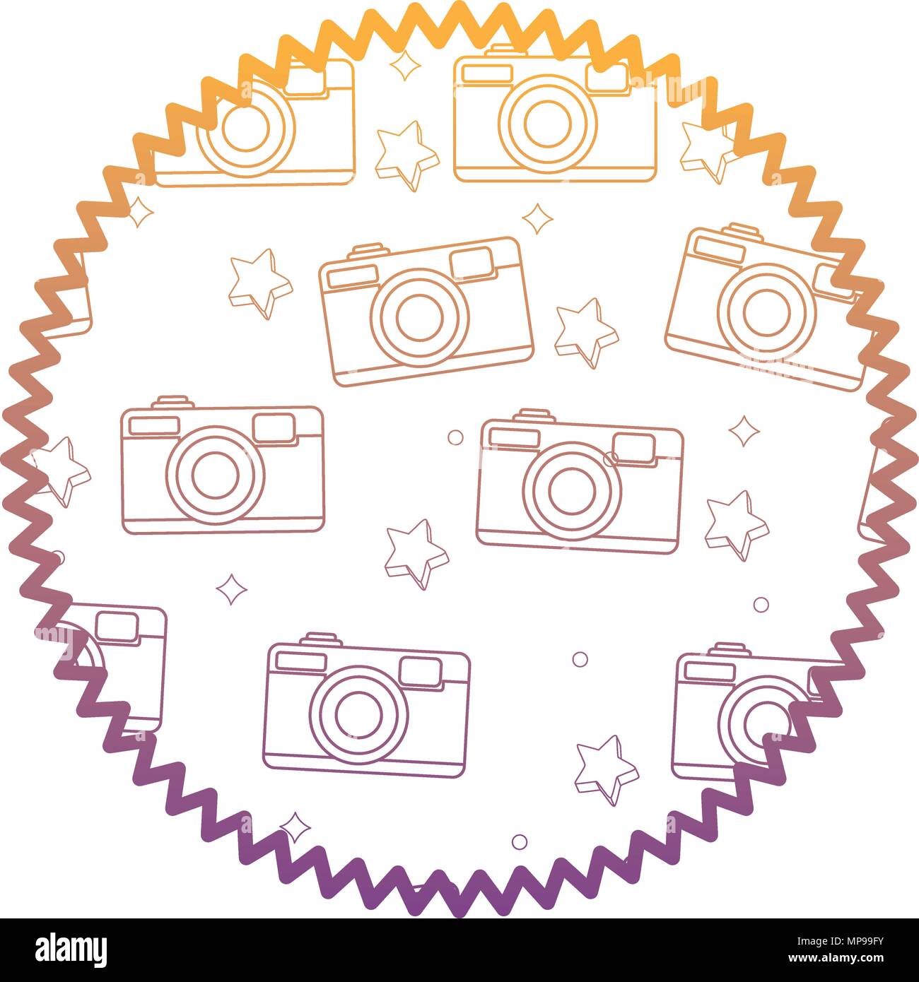 with photographic camera pattern over white background, vector ...