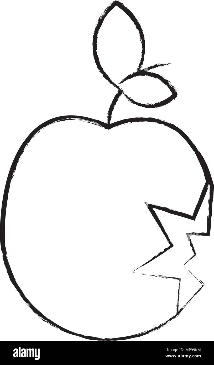 bitten apple icon over white background, vector illustration Stock ...