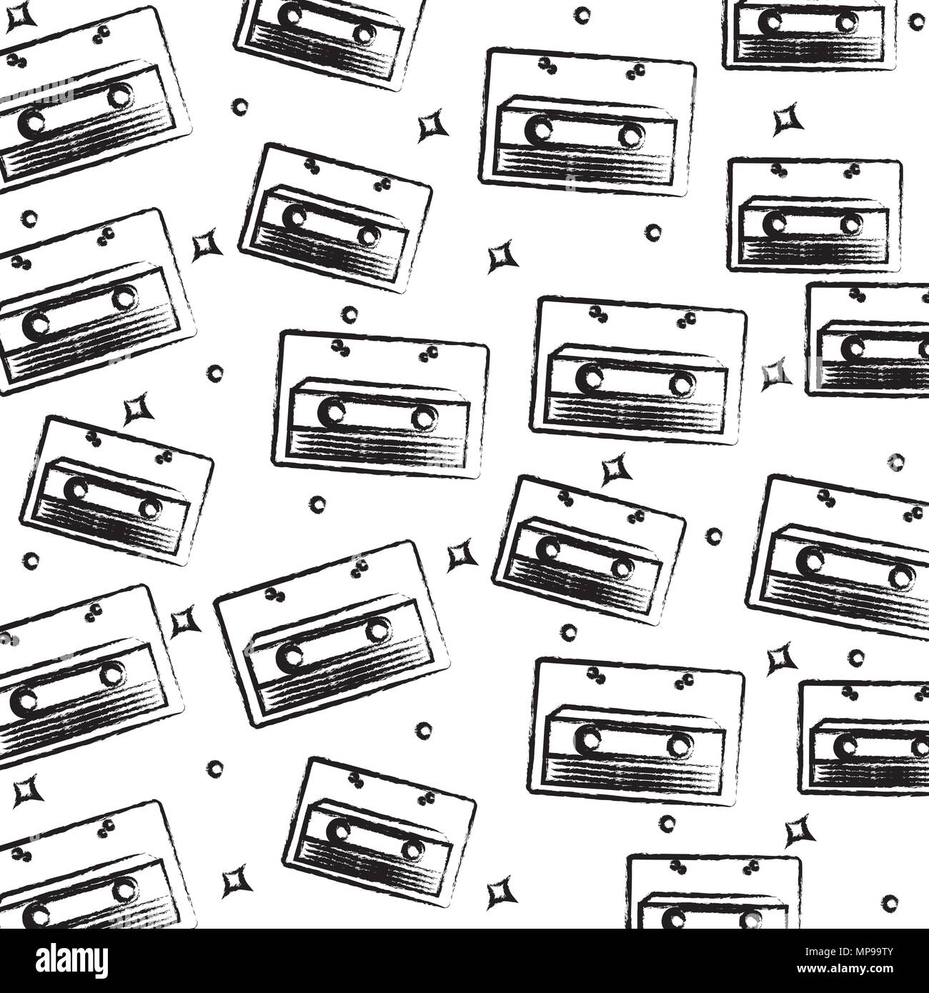 background of Cassette pattern, vector illustration Stock Vector Image ...