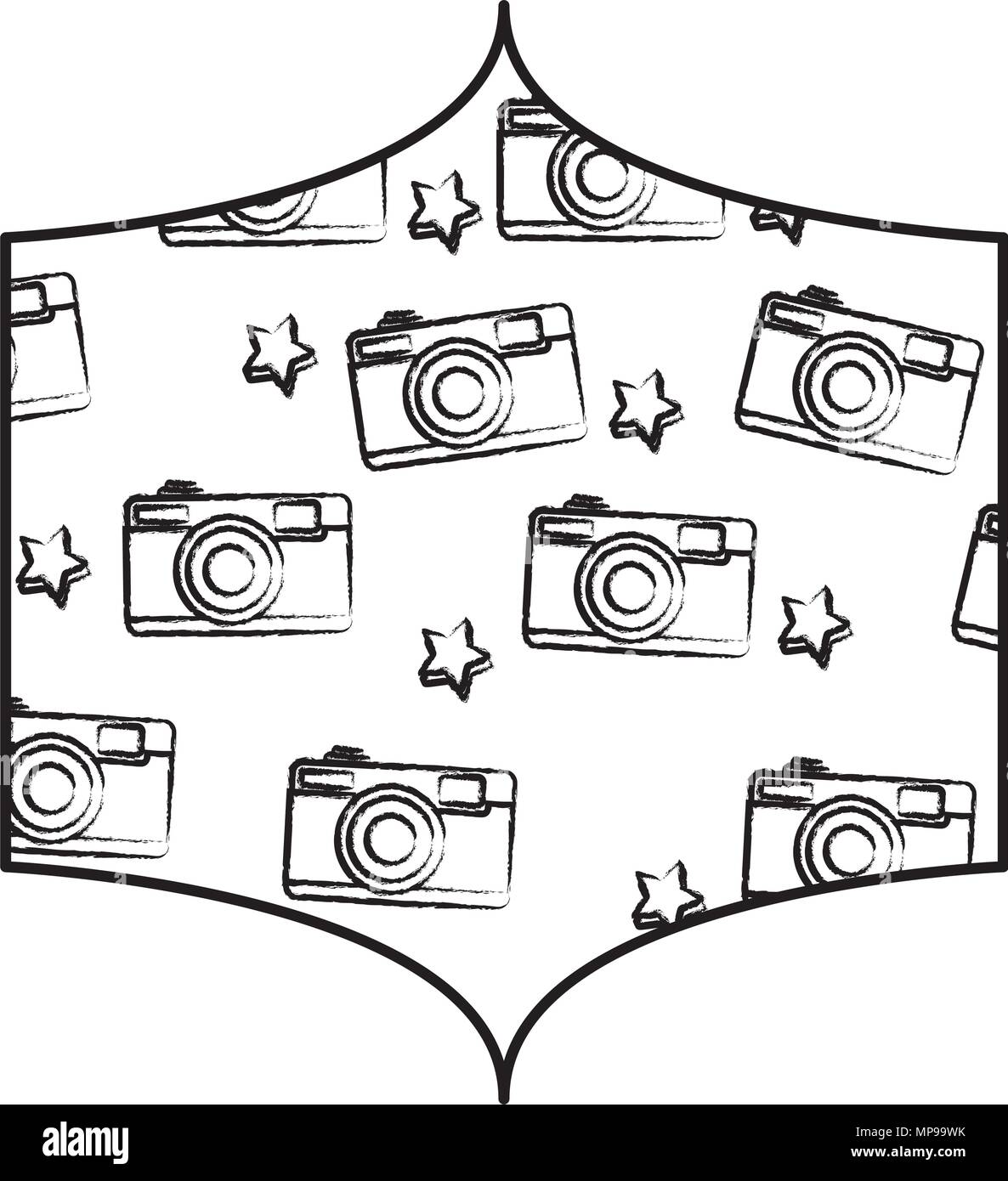 with photographic camera pattern over white background, vector ...