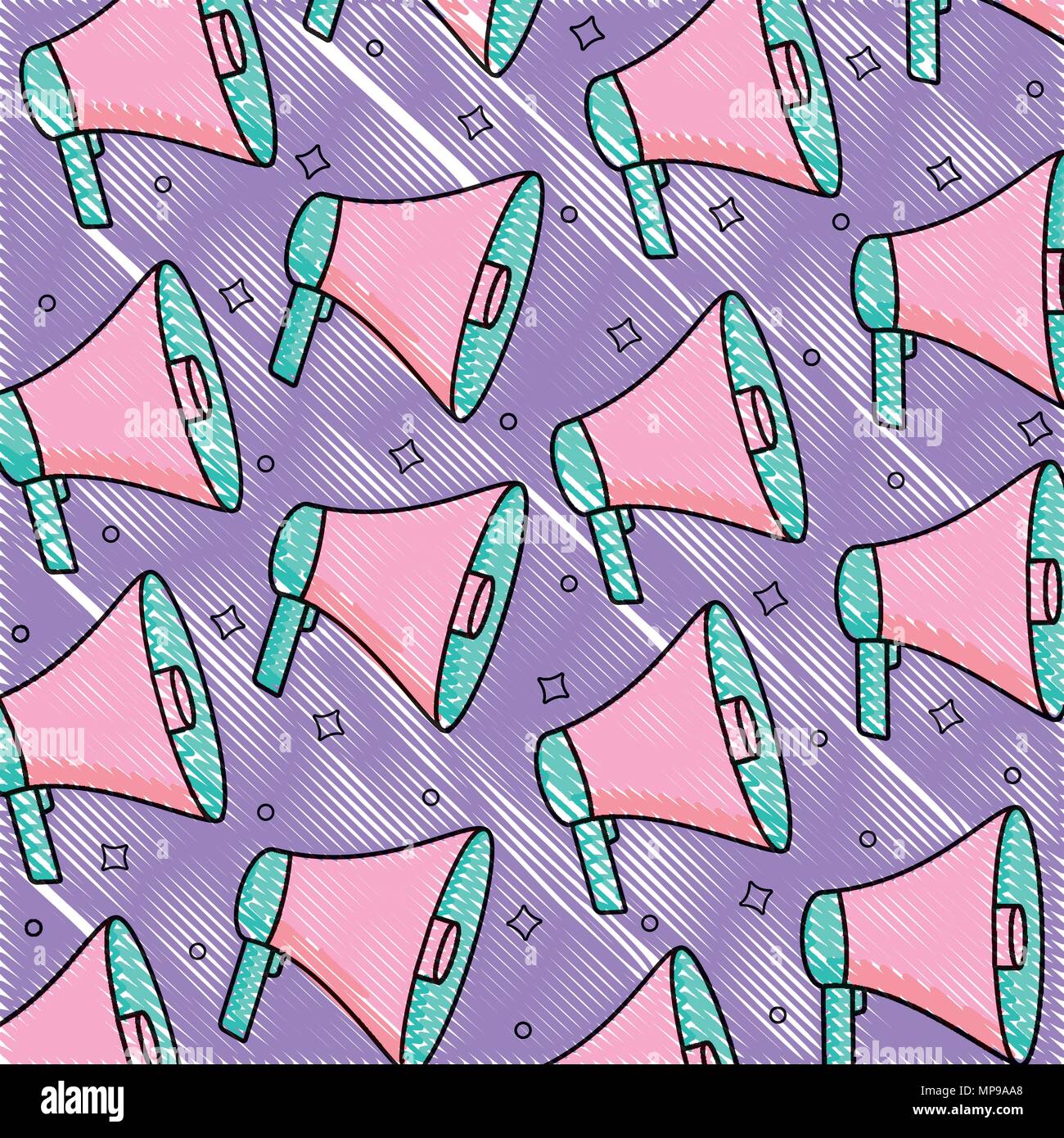 background of Megaphone pattern, vector illustration Stock Vector Image ...