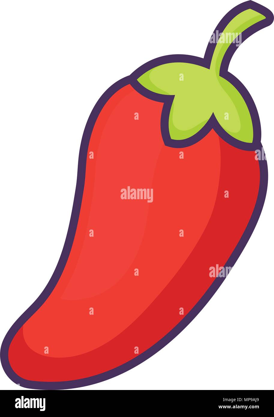 red pepper icon over white background, vector illustration Stock Vector ...