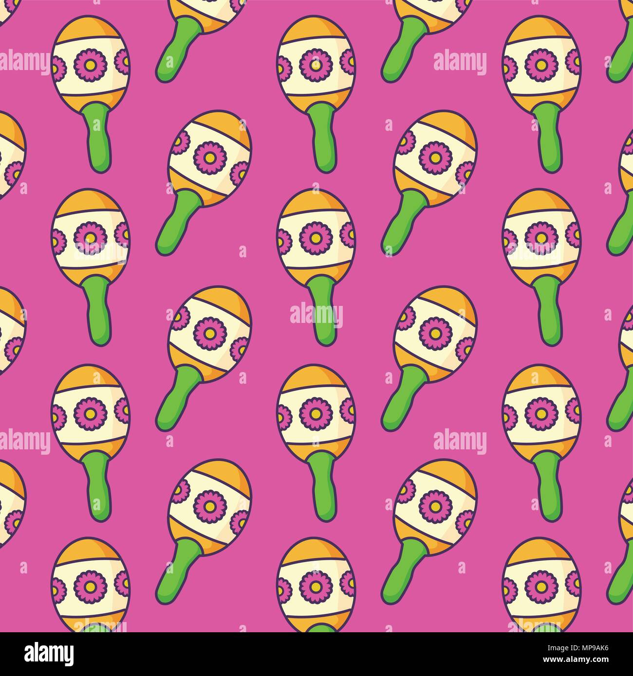 background of Mexican maracas pattern, vector illustration Stock Vector ...