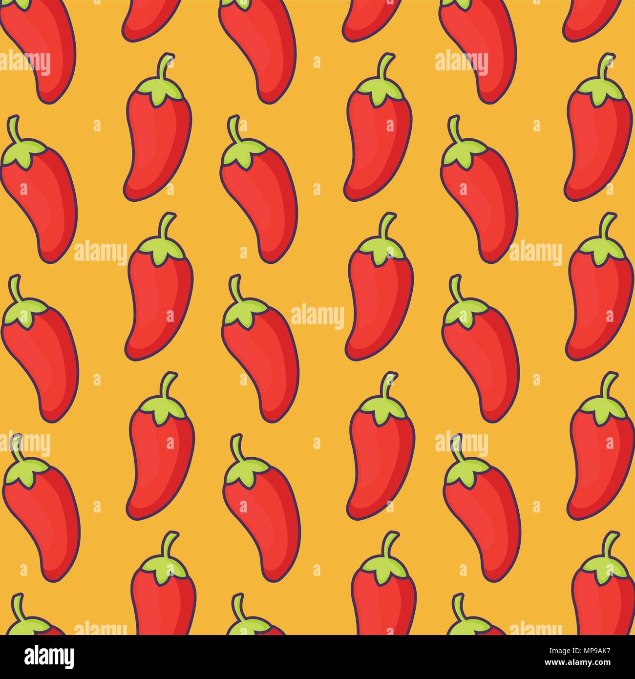 background of chili pepper pattern, vector illustration design Stock ...