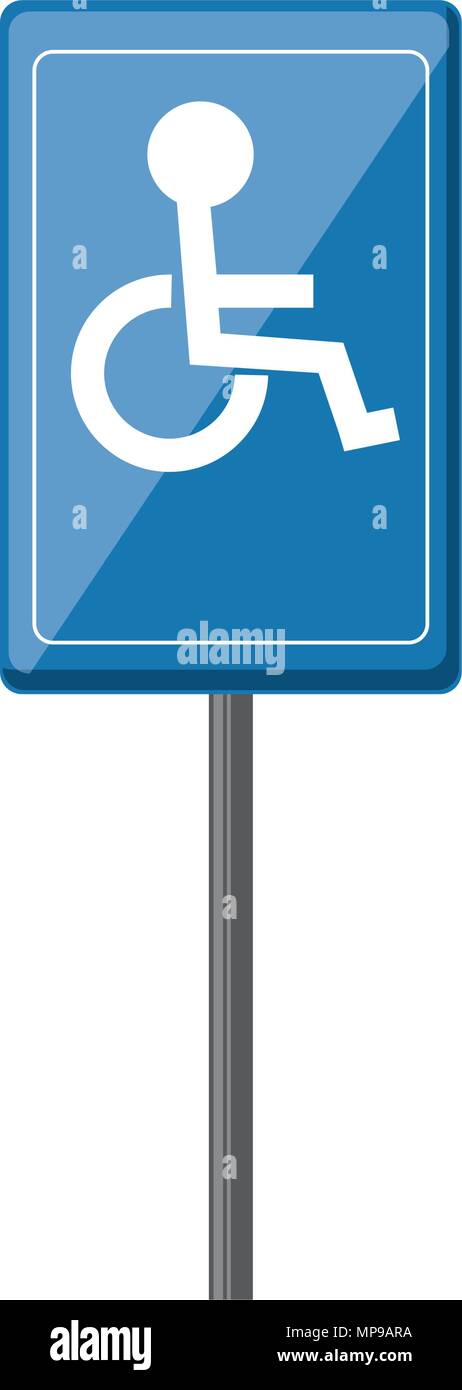 Disable Parking Zone Sign over white background, colorful design ...