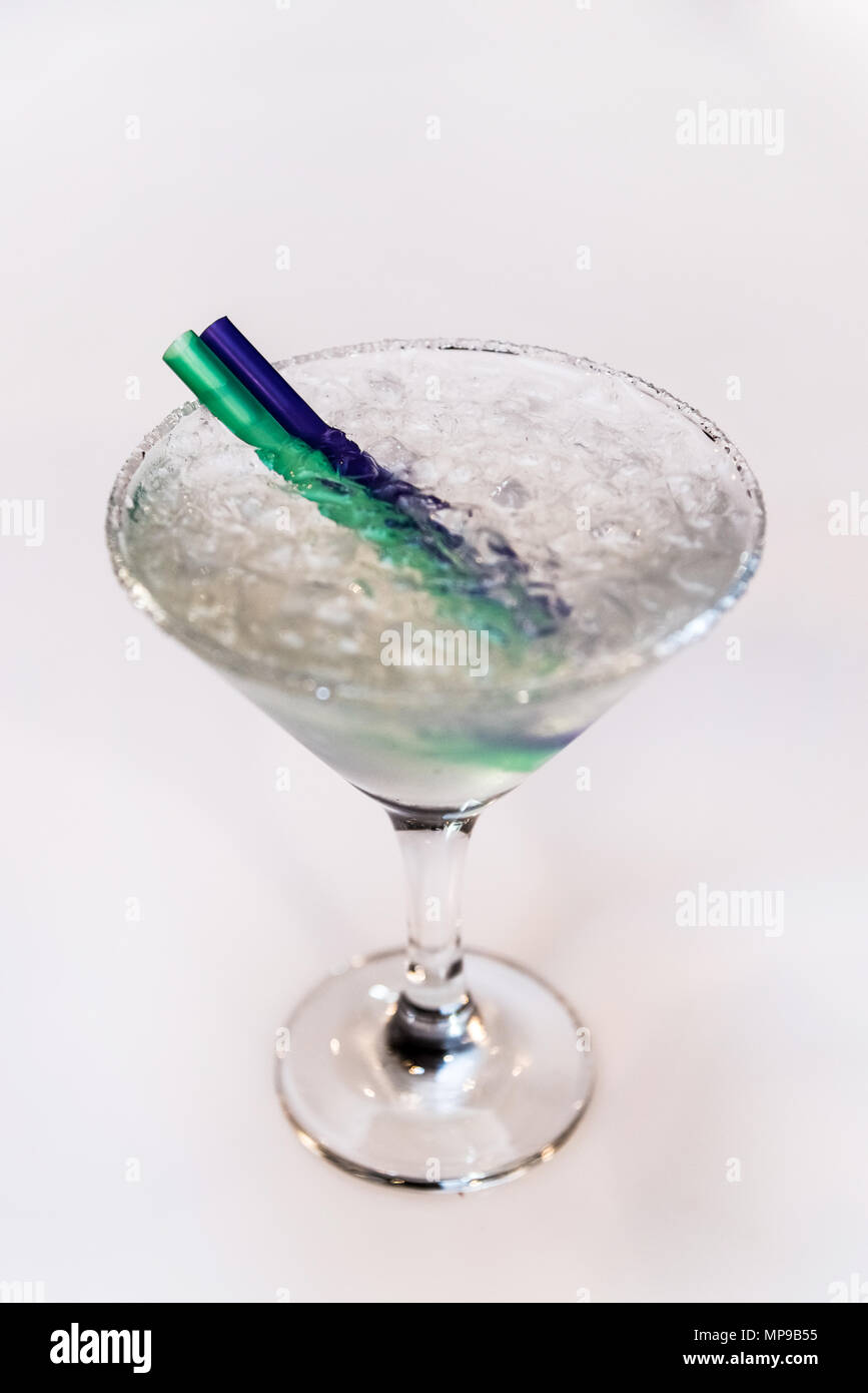 isolated martini with ice in a glass Stock Photo - Alamy